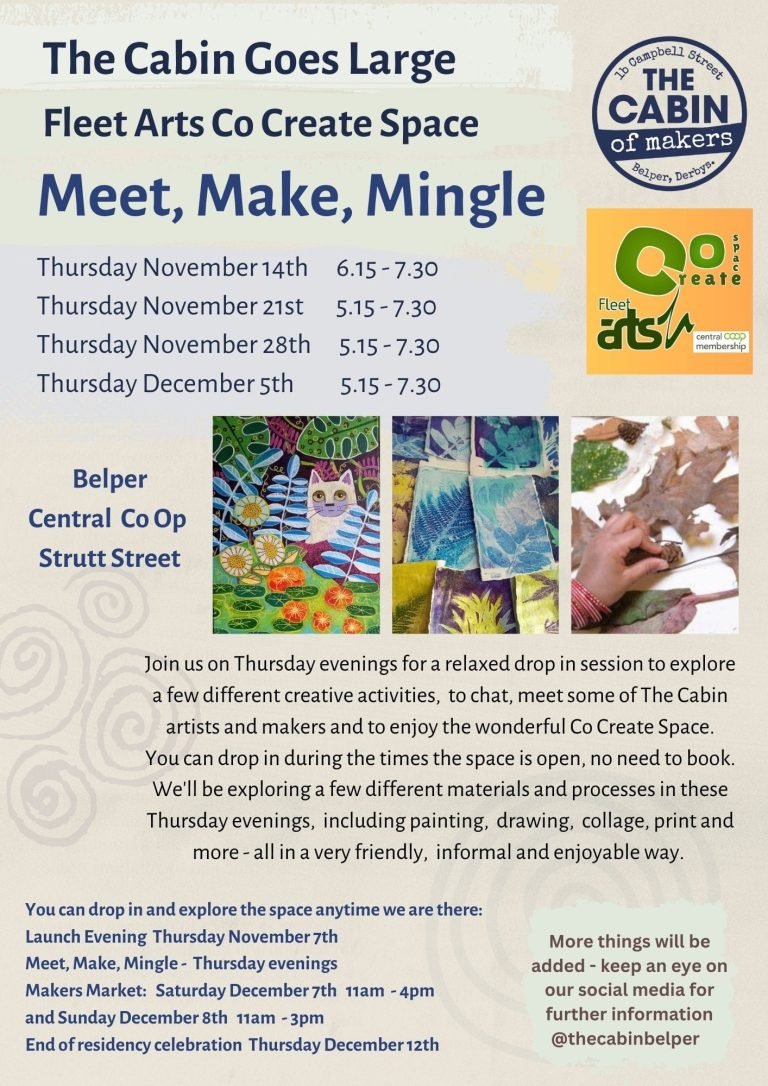 Co-create Cabin: Meet, Make & Mingle sessions - Fleet Arts